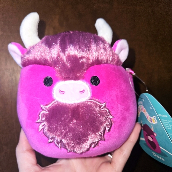 Squishmallows | Toys | Nwt Dave The Bright Magenta Buffalo Bison 5 ...